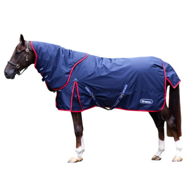 Whitaker Rastrick V2 Fixed Neck Horse Turnout Rug Navy (6 0")