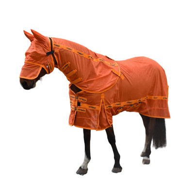 Whitaker Swot achable Neck Horse Fly Rug & Mask Orange (6 9") at B&Q