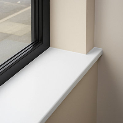 White 1.75m uPVC Capping Board 200mm Depth 9mm Thick Window Sill Cover ...