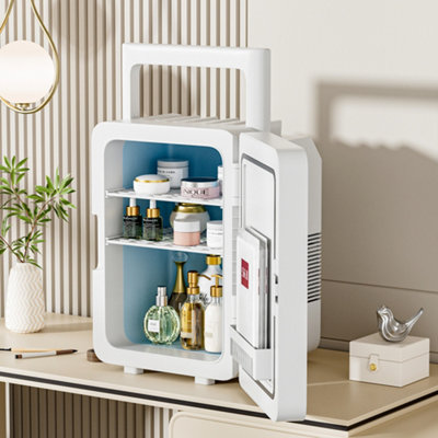 White 10L Dual-Use Mini Counter Fridge