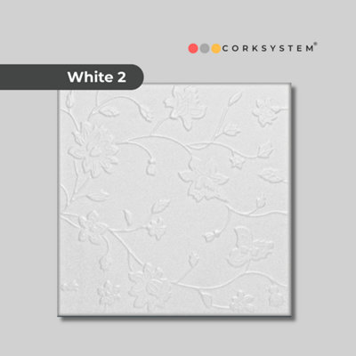 White 2: Decorative Ceiling and Wall Panels 2m2 (21.52 sqft) - 8 Panels
