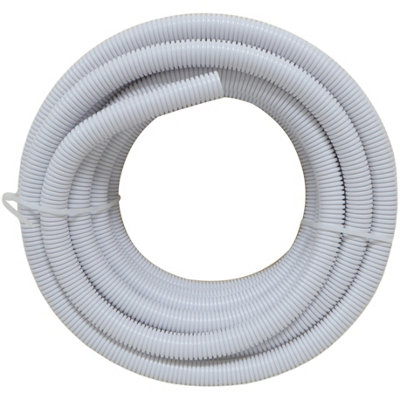 White 20mm Contractor Pack 10m Flexible Conduit Glands Clip Saddles ...