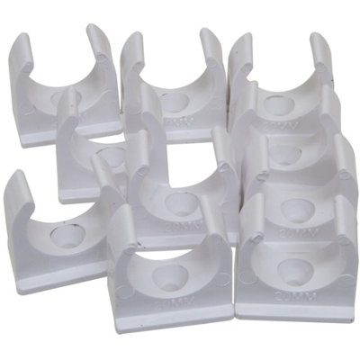 White 20mm Contractor Pack 10m Flexible Conduit Glands Clip Saddles ...