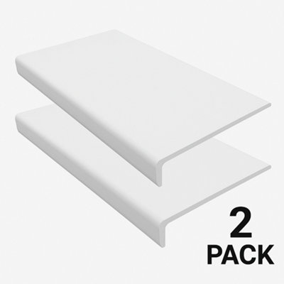 White 3m uPVC Capping Board 250mm Depth 9mm Thick Window Sill Cover 2 Pack