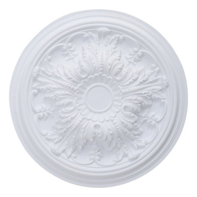White 51cm Dia Ceiling Rose Ornate Polyurethane Ceiling Medallion