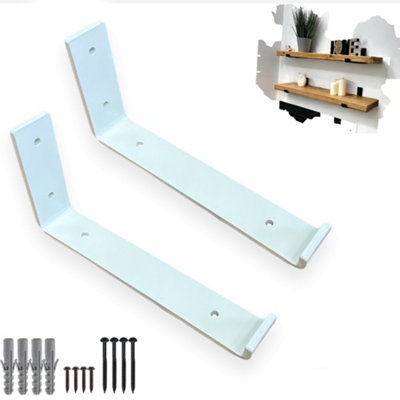 White 6 Pcs Heavy Duty Shelf Brackets for Scaffold Board Shelving ...