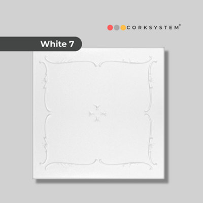 White 7: Decorative Ceiling and Wall Panels 2m2 (21.52 sqft) - 8 Panels
