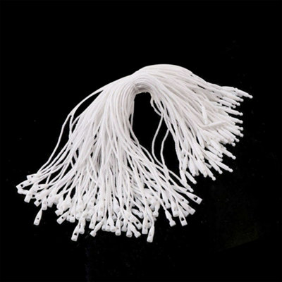 White 7 Inch Cotton String Hang Tag With Lock Labels, 100pcs