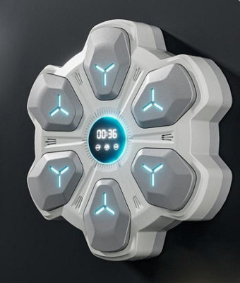 White 9 Speed Adjustable Smart Music Boxing Machine Wall Targets