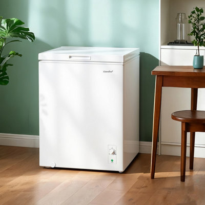 White 99L Chest Freezer with Inverter Compressor, Dual Mode and LED Light