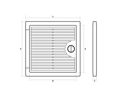 White Access Panels with Air Vent Grille Duct Ventilation Door150mm x 100mm