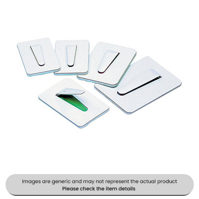 White Acrylic Coated Mild Steel Cable Clips 6-12MM Self Adhesive Pack ...