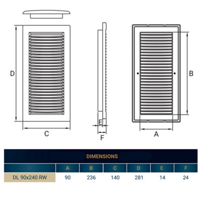 White Air Vent Grille/duct covers with Fly Screen / Anti-Insect Mesh,no ...