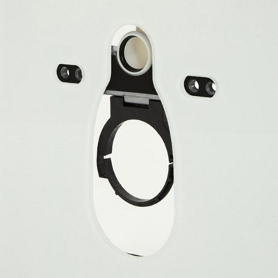 White Aluminium Glass Wall Hung Toilet WC Unit Cistern 483mm