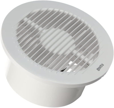 White Bathroom Extractor Fan 6 inch Wall & Ceiling Mount 150mm Round ...