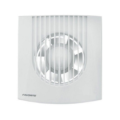 White Bathroom Kitchen Extractor Fan 100mm with Non Return Valve