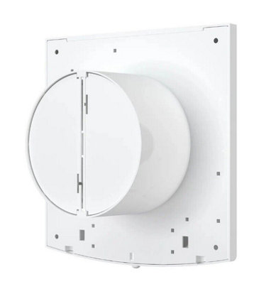 White Bathroom Kitchen Extractor Fan 100mm with Non Return Valve