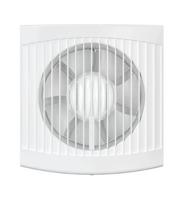 White Bathroom & Kitchen Extractor Fan 125mm with Non-Return Valve ...