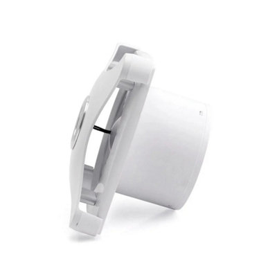 White Bathroom Shower Extractor Fan With Build-In LED Lights