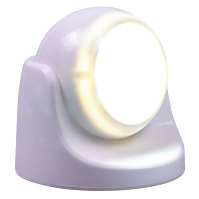 White Battery Powered PIR Motion Sensor LED Security Light - 85 Lumen ...