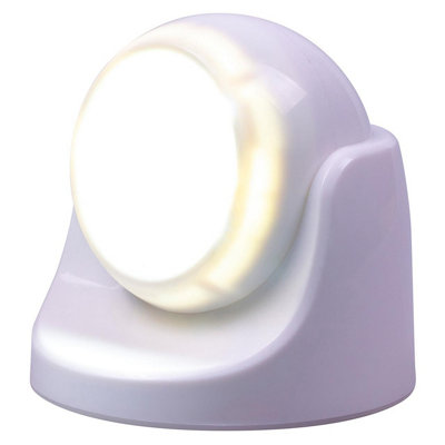 White Battery Powered PIR Motion Sensor LED Security Light - 85 Lumen ...