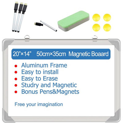 White Board Dry Wipe Notice Office School Home Magnetic Whiteboard