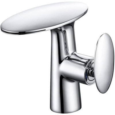 White brass basin faucets waterfall bathroom single handle cold and hot ...