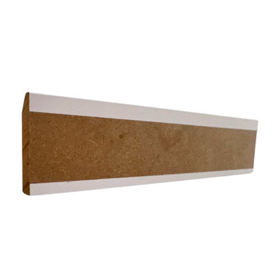 White Chamfered MDF Skirting Board (4 Pack) (L) 1160mm (H) 81mm (T ...