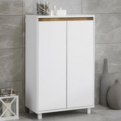 White Changeable Colour Bathroom Storage Console Unit | DIY at B&Q