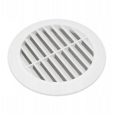 White Circle Round Air Vent Fit 100 to 150 mm Round Ducting Ventilation ...