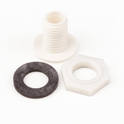 White Cistern Lever Blank Off Plug - Plastic Flush Lever Hole Cover ...