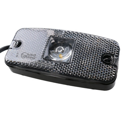 White / Clear LED Front Marker Light / Lamp Trailer Caravan 10v - 30v ...