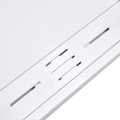 White Coated Bathroom Shower Tray with Drain, Rectangular, W 120cm x D ...