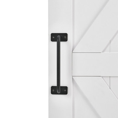 White Coated Sliding Internal Door H 213cm x W 91cm with Sliding Kit ...