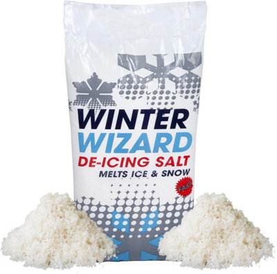 White De-Icing Winter Rock Salt 10kg - Premium Dry Grit for Roads ...