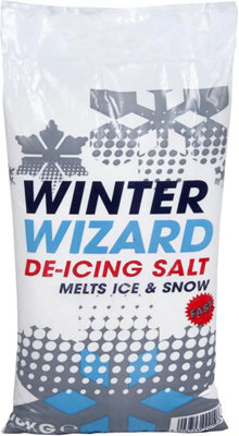 White De-Icing Winter Rock Salt 10kg - Premium Dry Grit for Roads ...