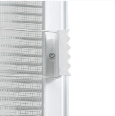 White DL/90X240RW LUX with Mesh Louvre Vent