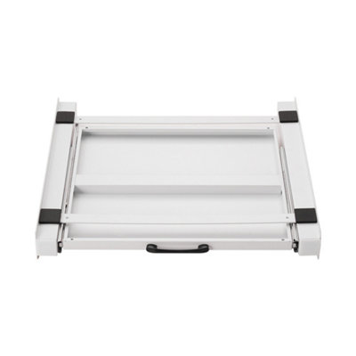 White Dryer Washing Machine Stacking Kit Slide-Out Rack
