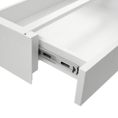 White Dryer Washing Machine Stacking Kit with Slide-Out Drawer