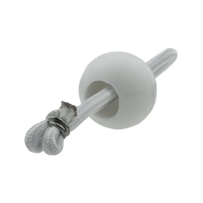WHITE ELASTICATED BUNGEE BALL FOR MARQUEE TOGGLES,TIE DOWN STRAPS (20 X4")