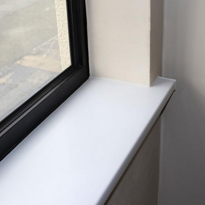 White Fascia Board Cover Capping Board - Window Sill Cover - (L) 5m x ...
