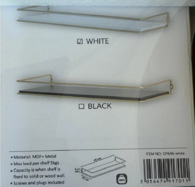 White Floating Deco Wall Mounted Shelves Picture Ledge Display Rack ...