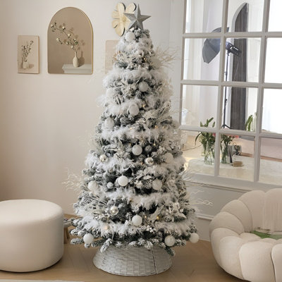 White Fluffy Feather Boa Garland Suitable for Wedding Christmas Tree Decoration 2m L