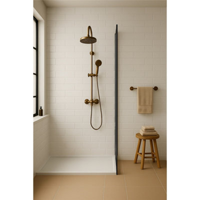 White Gloss Metro Tiles (50 Pack-1 Box-1m2 Coverage)-Shower-Premium ...