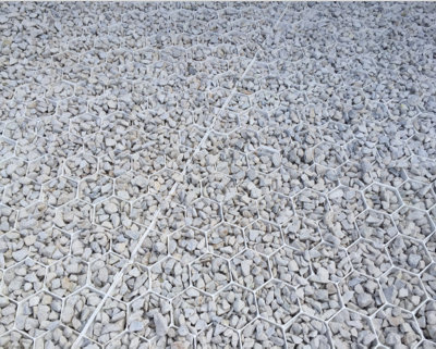 WHITE Gravel Grid - Plastic Gravel Reinforcement - Gravel Mat - Gravel ...