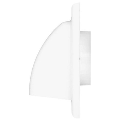 White Gravity Flap for 150 mm / 6" Round Wall Outlet - Ventilation Duct ...