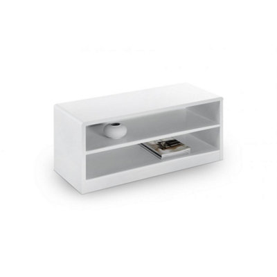 White High Gloss Compact TV Unit
