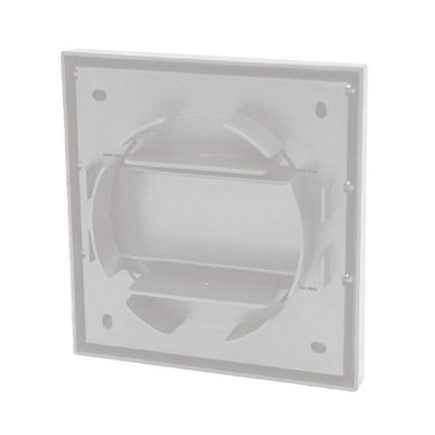 White Hooded Extractor Fan Vent Grille Cowl with Back Draught Shutter 4 ...