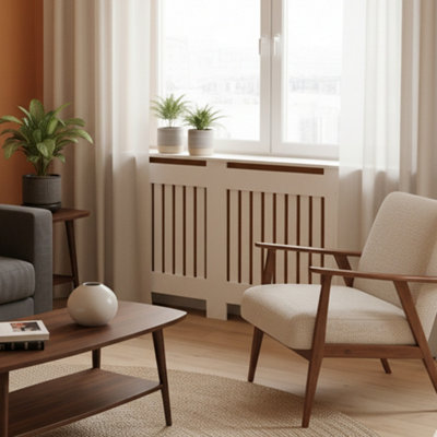 White Large Radiator Safety Guard Cover