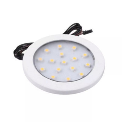 White LED Surface Mount Light 1.5W, 12V DC Ideal for Campervan, Kitchen ...